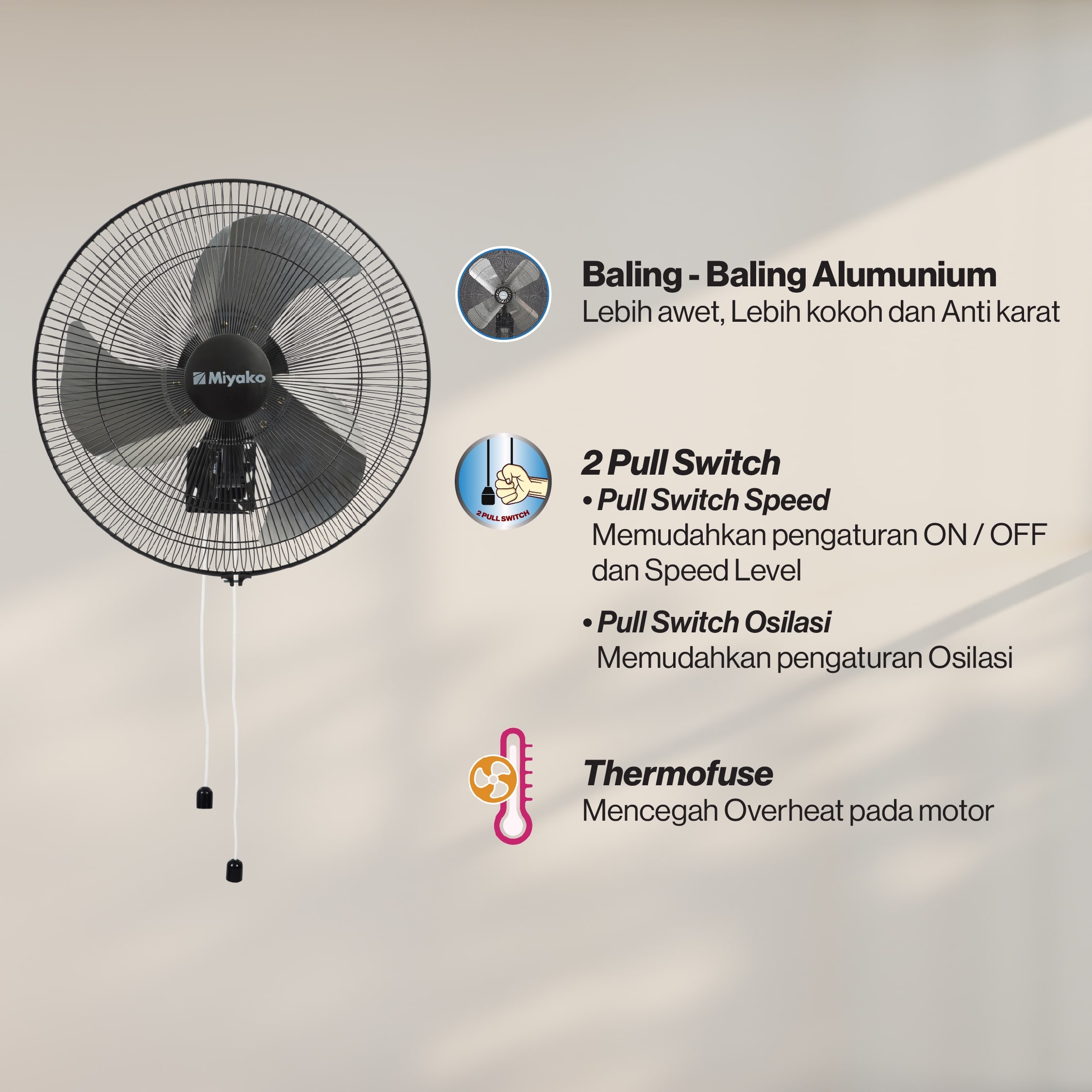 MIYAKO KDB-18 INDUSTRIAL FAN