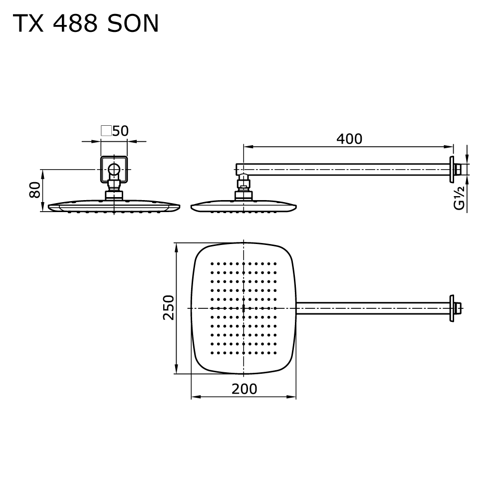 TOTO TX488SON FIXED SHOWER HEAD